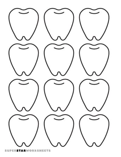 Tooth Template (Free Printables) - Superstar Worksheets