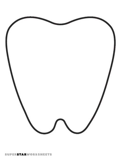 Tooth Template (Free Printables) - Superstar Worksheets