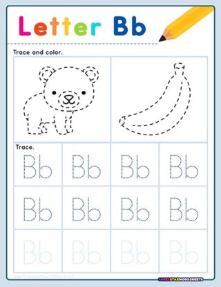 Letter B Tracing Worksheets - Superstar Worksheets