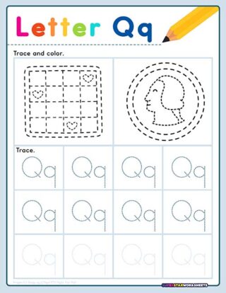 Letter Q Tracing Worksheets - Superstar Worksheets