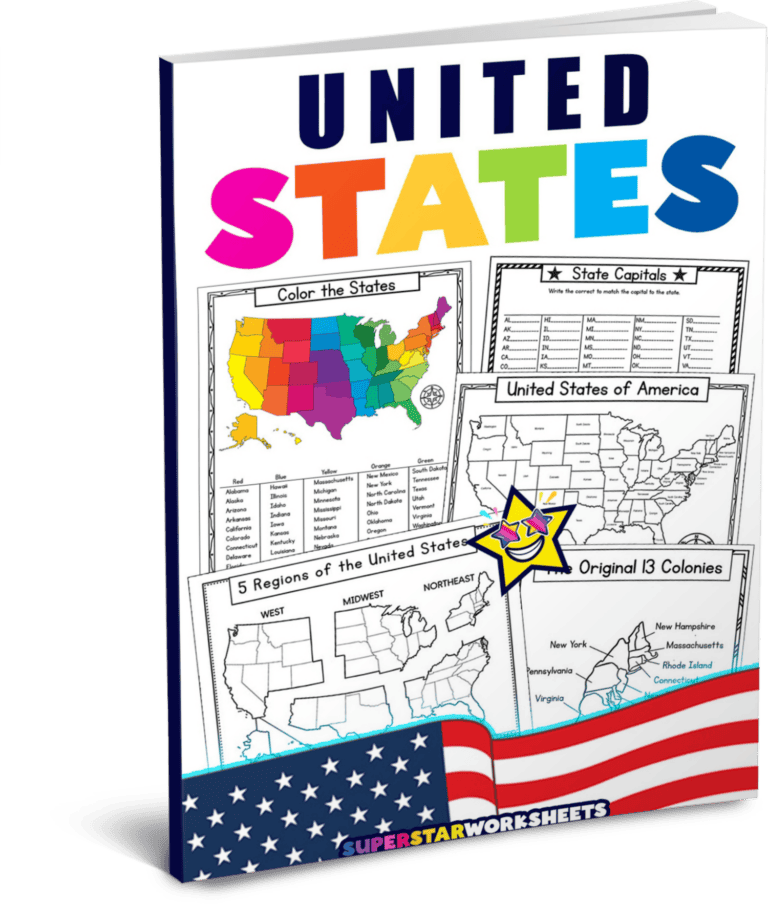 USA Map Worksheets - Superstar Worksheets