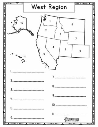 USA Map Worksheets - Superstar Worksheets