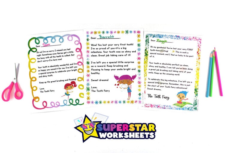 Tooth Fairy Letter (Free Printables) - Superstar Worksheets