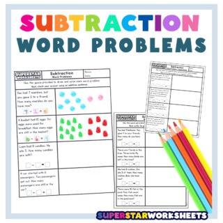 Subtraction Word Problems - Superstar Worksheets