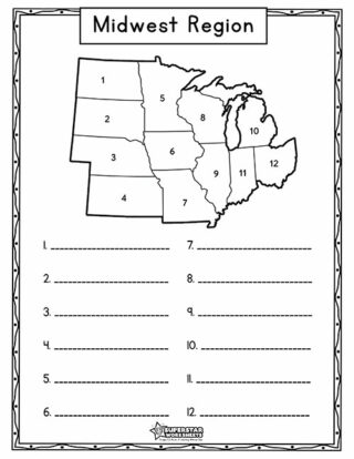 USA Map Worksheets - Superstar Worksheets