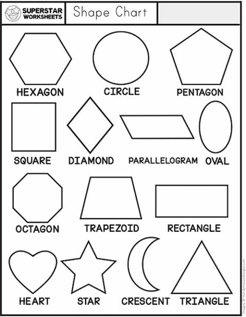 Preschool Shapes Worksheets - Superstar Worksheets