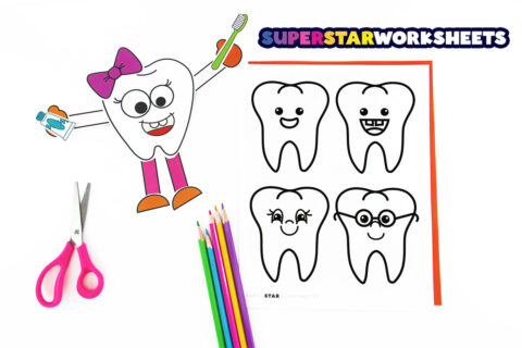 Tooth Template (Free Printables) - Superstar Worksheets