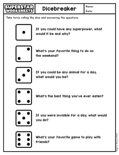 First Day of School Worksheets - Superstar Worksheets