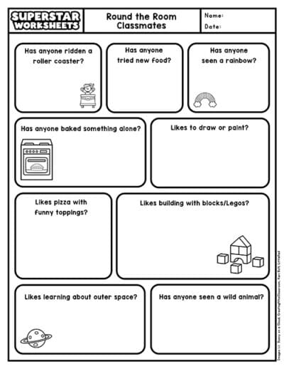 First Day of School Worksheets - Superstar Worksheets