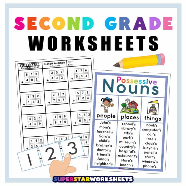 2nd Grade Worksheets - Superstar Worksheets