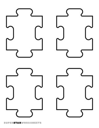 Puzzle Piece Template - Superstar Worksheets