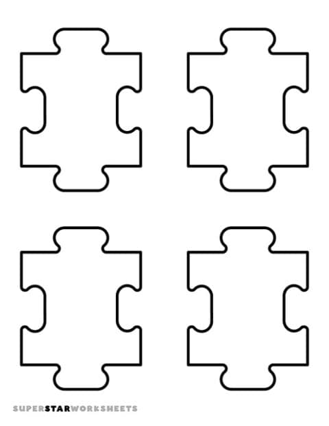 Puzzle Piece Template - Superstar Worksheets