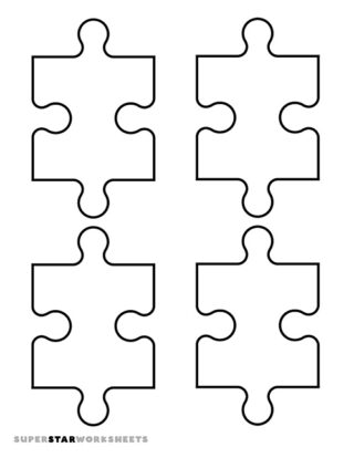 Puzzle Piece Template - Superstar Worksheets