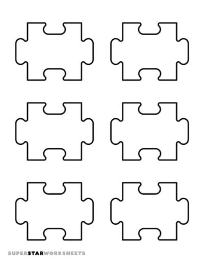 Puzzle Piece Template - Superstar Worksheets