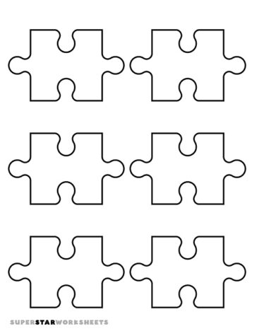 Puzzle Piece Template - Superstar Worksheets