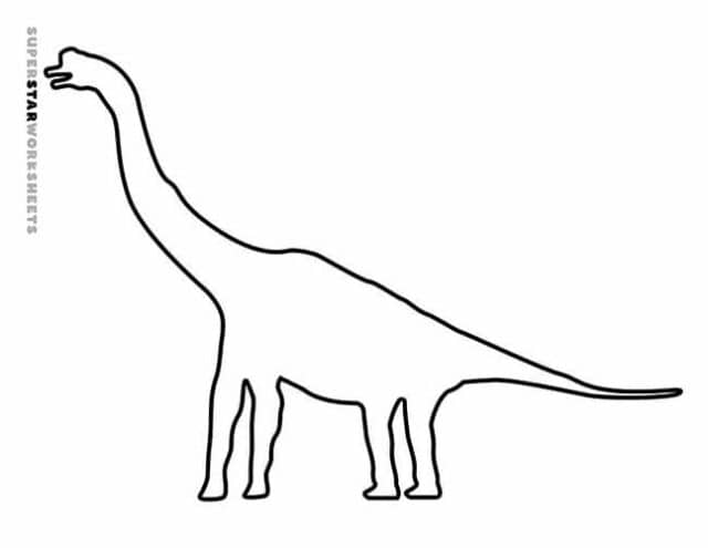 Dinosaur Template (Free Printables) - Superstar Worksheets