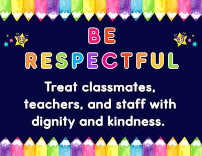 Classroom Rules Poster - Superstar Worksheets
