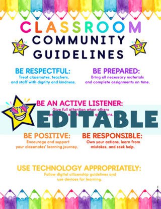 Classroom Rules Poster - Superstar Worksheets