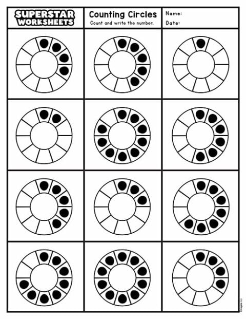 Kindergarten Counting Worksheets - Superstar Worksheets