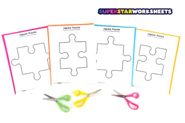 Puzzle Piece Template - Superstar Worksheets