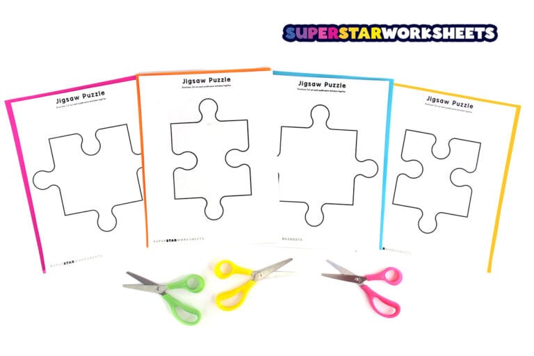Puzzle Piece Template - Superstar Worksheets