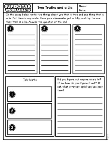 First Day of School Worksheets (Free Printables) - Superstar Worksheets