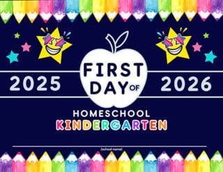 First Day of Kindergarten Sign (Free Printables) - Superstar Worksheets