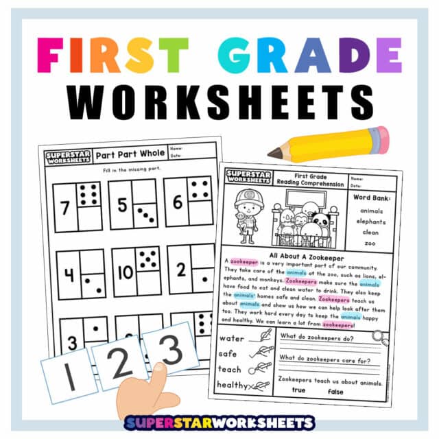 1st Grade Worksheets - Superstar Worksheets