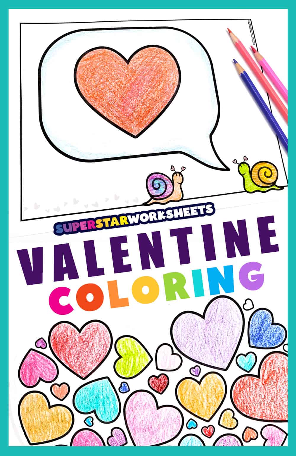 Valentine's Day Coloring Pages (Free Printables) - Superstar Worksheets