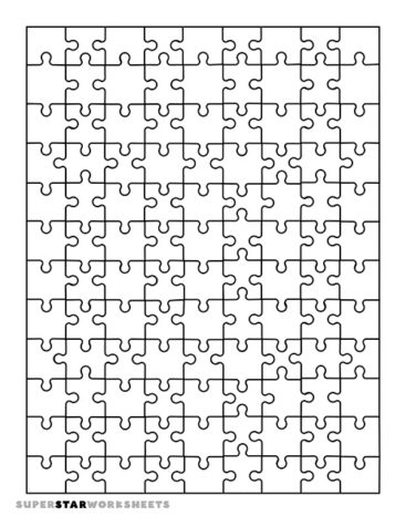 Puzzle Piece Template - Superstar Worksheets