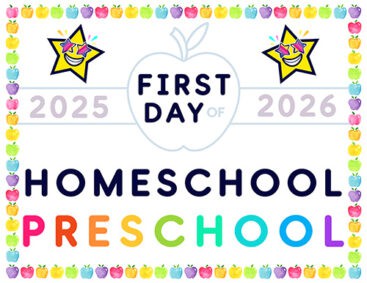 First Day of Preschool Signs - Superstar Worksheets