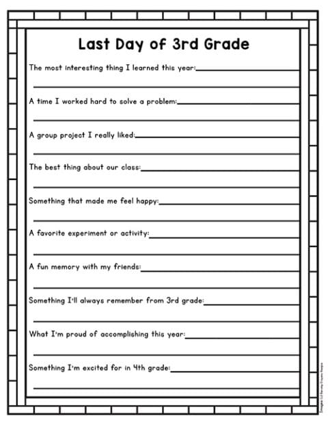 Last Day of School Worksheets - Superstar Worksheets