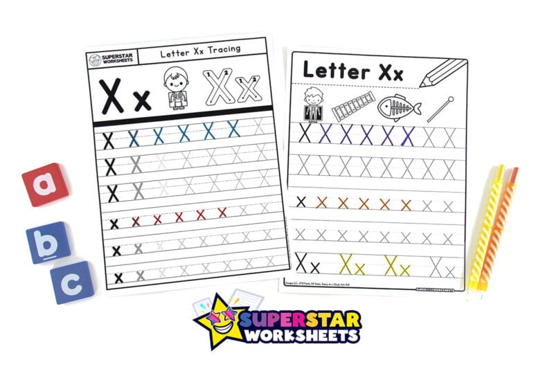 Letter X Tracing Worksheets - Superstar Worksheets