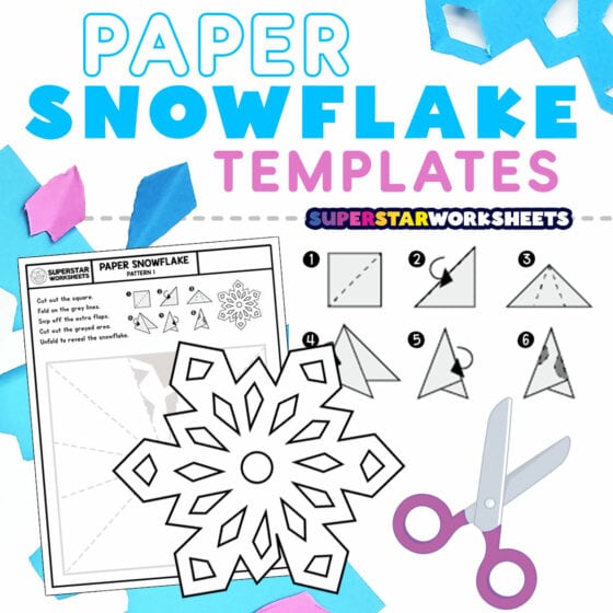 12 Free Paper Snowflake Templates - Superstar Worksheets