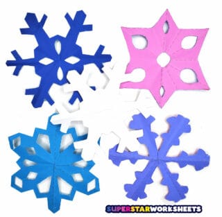 12 Free Paper Snowflake Templates - Superstar Worksheets