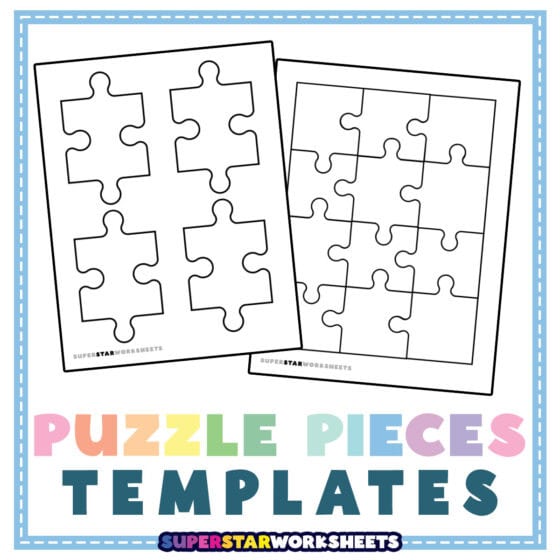 Puzzle Piece Template - Superstar Worksheets