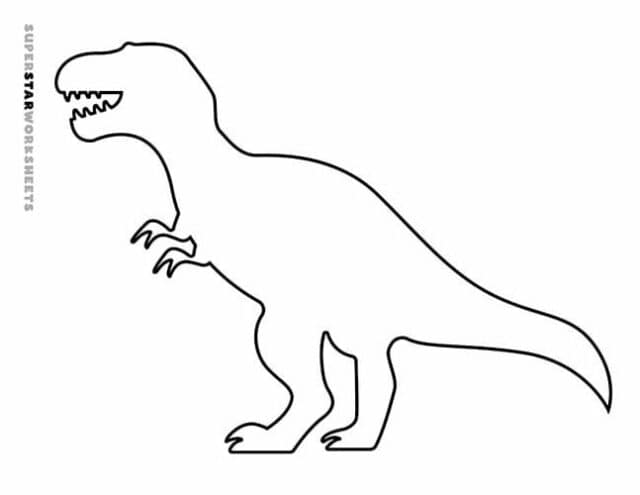 Dinosaur Template (Free Printables) - Superstar Worksheets