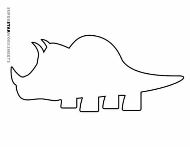 Dinosaur Template (Free Printables) - Superstar Worksheets