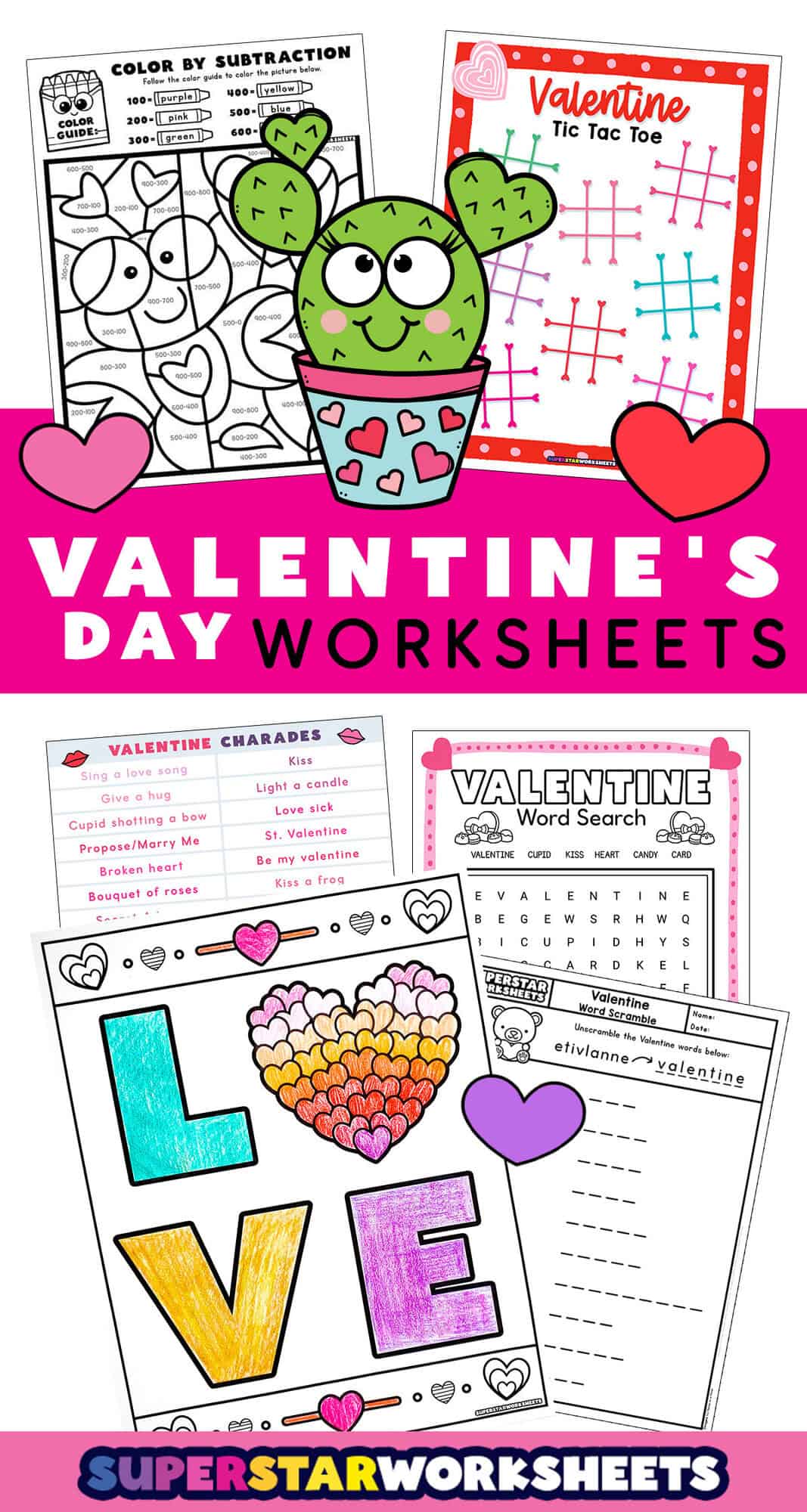 Valentine's Day Worksheets - Superstar Worksheets