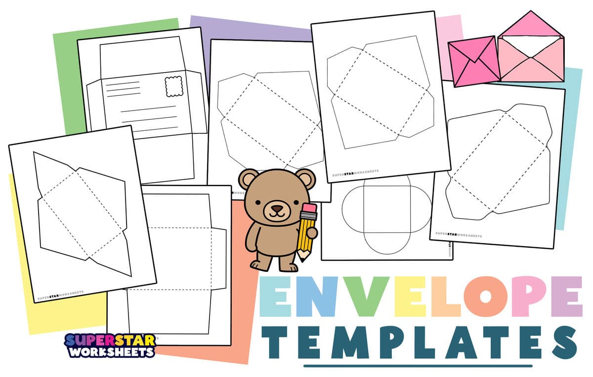 Envelope Template (Free Printables) - Superstar Worksheets