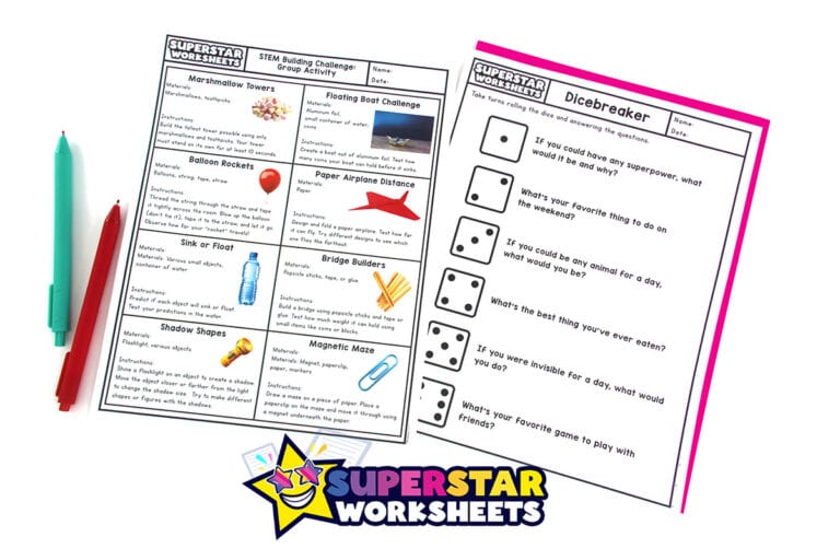First Day of School Worksheets (Free Printables) - Superstar Worksheets