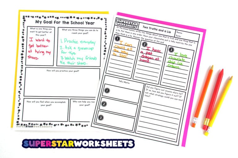 First Day of School Worksheets (Free Printables) - Superstar Worksheets