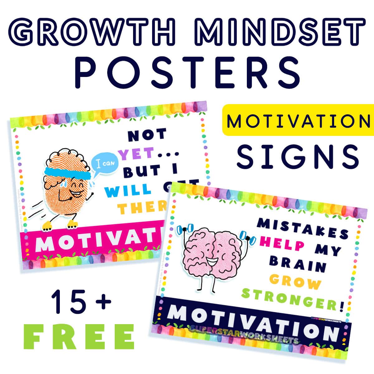 Growth Mindset Poster - Superstar Worksheets