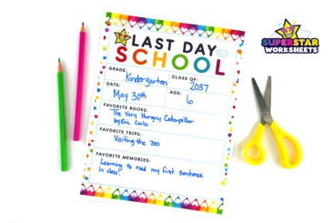 Last Day of School Signs - Superstar Worksheets
