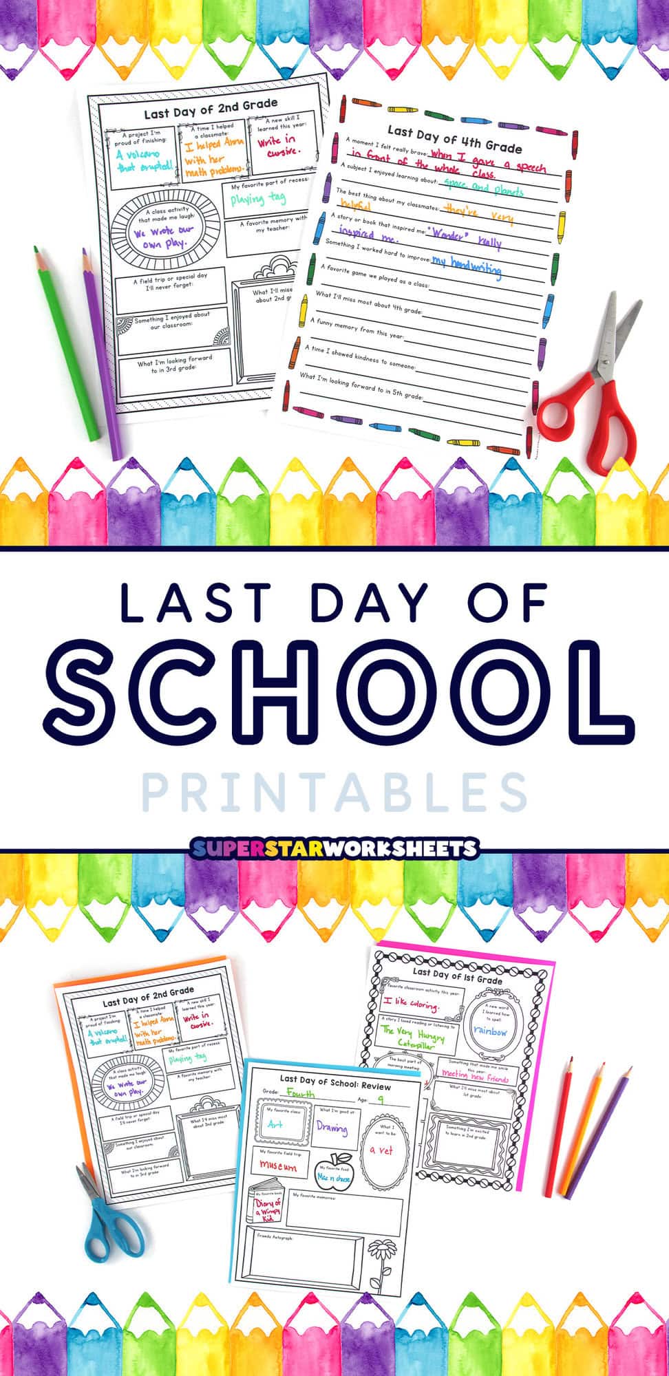 Last Day of School Worksheets - Superstar Worksheets