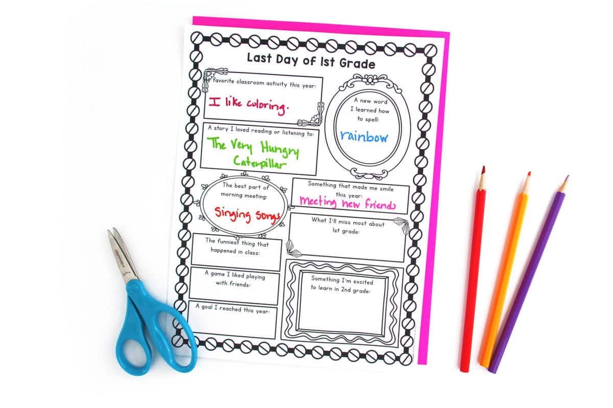 Last Day of School Worksheets (Free Printables) - Superstar Worksheets