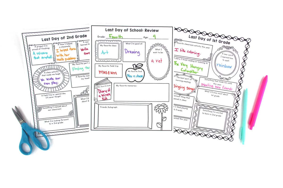 Last Day of School Worksheets (Free Printables) - Superstar Worksheets