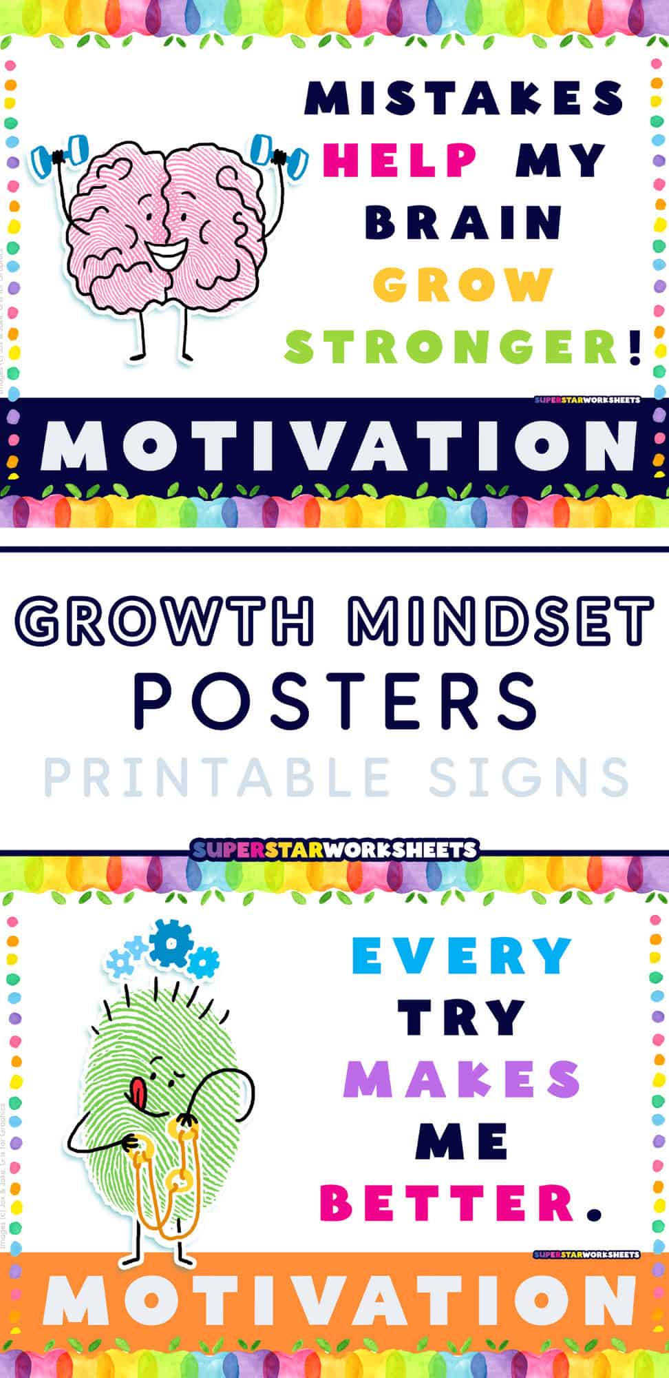 Growth Mindset Poster - Superstar Worksheets
