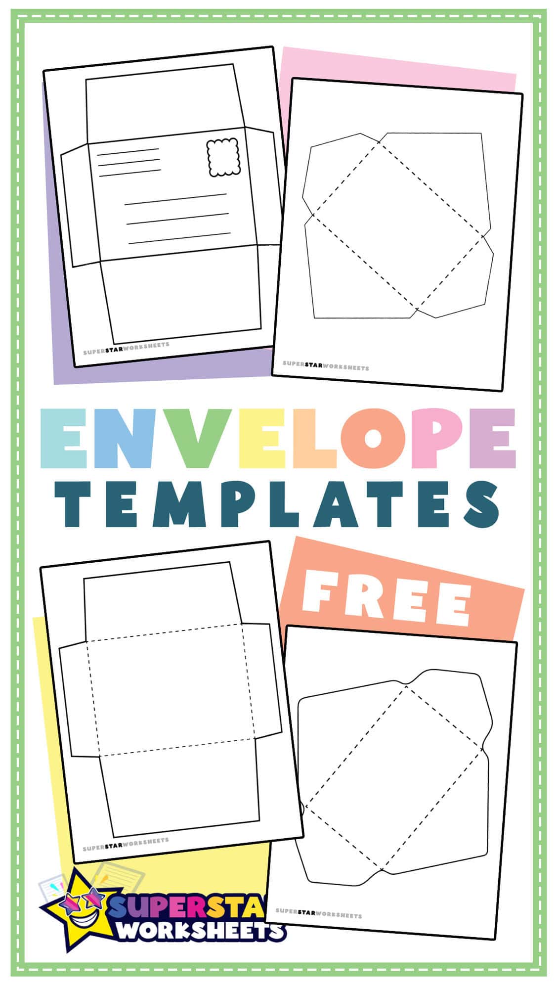 Envelope Template - Superstar Worksheets
