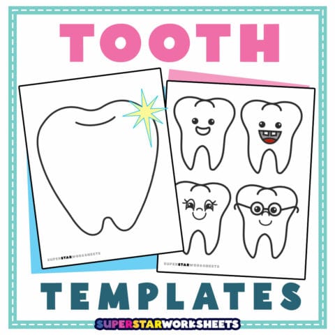 Tooth Template (Free Printables) - Superstar Worksheets